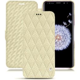 Noreve Lederschutzhülle horizontal (Samsung Galaxy S9+), Smartphone Hülle, Weiss