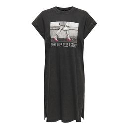 Only Kleid 'ONLLUCY' Damen Größe 36 hellgrau / rosa / schwarz Winterkleid