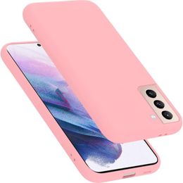 Cadorabo TPU Liquid Silicone Case Cover (Samsung Galaxy S21+), Smartphone Hülle, Rosa