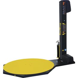 ratioform Palettenwickler OneWrap, mit rundem Drehteller, Palettenhöhe 2400 mm, Drehteller Ø 1650 mm, mechanische Bremse/Schnellentriegelung
