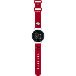 Hello Kitty Pasek Uniwersalny HKUWLSCHBLR Silicone Kitty Head czerwony/red 22mm (22 mm, Edelstahl, Silikon), Uhrenarmband, Rot