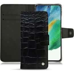 Noreve Lederschutzhülle Wallet (Samsung Galaxy S21 FE), Smartphone Hülle, Schwarz