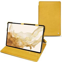 Noreve Lederschutzhülle horizontal (Galaxy Tab S8), Tablet Hülle, Orange