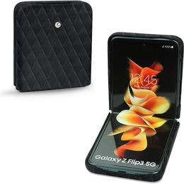 Noreve Lederschutzhülle (Samsung Galaxy Z Flip3), Smartphone Hülle, Schwarz