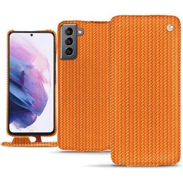 Noreve Lederschutzhülle vertikal (Samsung Galaxy S21), Smartphone Hülle, Orange