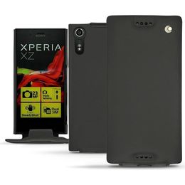 Noreve Lederschutzhülle (Sony Xperia XZ), Smartphone Hülle, Schwarz