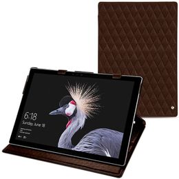 Noreve Lederschutzhülle vertikal (Surface Pro (2017)), Tablet Hülle, Braun