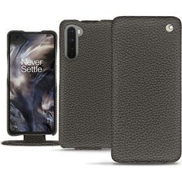 Noreve Lederschutzhülle vertikal (OnePlus Nord), Smartphone Hülle, Grau