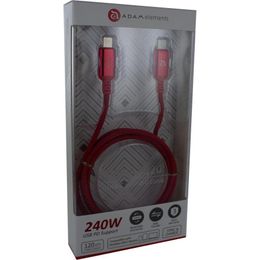 Adam Elements Adam Cotton 240W USB-C Ladekabel 1.2m Rot, USB Kabel