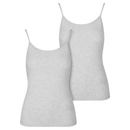 Urban Classics Ladies Basic Tank Top Cotton 2-Pack ' ' Damen Gr&ouml;&szlig;e L dunkelgrau