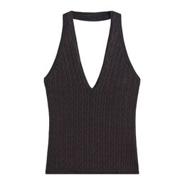 Bershka Top Damen Gr&ouml;&szlig;e S schwarzmeliert