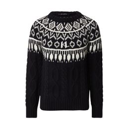 K by KARL LAGERFELD Karl Lagerfeld Pullover 'Fairisle' Herren Gr&ouml;&szlig;e L schwarz / wei&szlig;