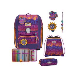 Scout Genius Exklusiv Superflash - Schulranzen Set 4tlg. (Blue Dino) in Fantasy | Gr.: onesize