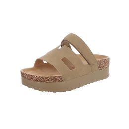 Ital-Design Sandale & Sandalette in Hellbraun | Gr.: 40