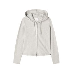 Bershka Zip-Up Hoodie female Grey size XS