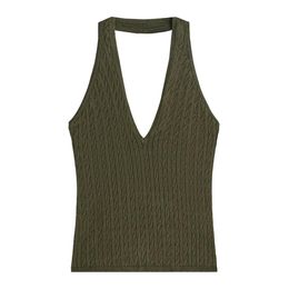 Bershka Knitted Top female Green size XS