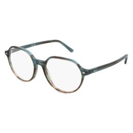 Ray-Ban RX5395 Brille Unisex | Fassung: Vollrand, Rund, Blau Gestreift