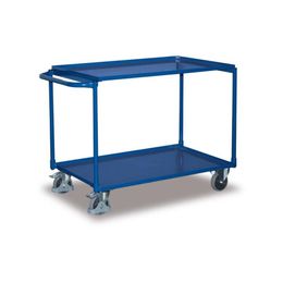 Cordes Tischwagen mit 2 Etagen, Wannen verschraubt, Rand 25 mm + EasySTOP