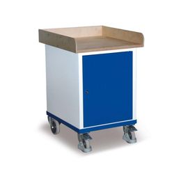 Cordes Flügeltürenschrank mit Ladefläche, Werkstattschrank, Stahlblech, rollbar, Boni