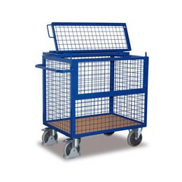 Cordes Drahtgitter Kastenwagen mit Deckel Typ M + EasySTOP