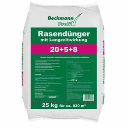 BECKMANN&BREHM Rasendünger 25 kg, Langzeitwirkung, NPK 20+5+8, 830m²