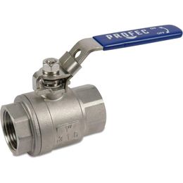 Boni-Shop&reg; Kugelhahn, Edelstahl 316, Wasserabsperrhahn, 1 1/4 Zoll Innengewinde, 64 bar