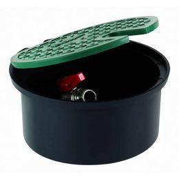 Cepex Ventilschacht, rund, 110mm Höhe, mit 3/4" Ventil, Gartenbewässerungsschacht