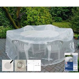 Boni-Shop&reg; Schutzh&uuml;lle Gartenm&ouml;bel rund, transparent, 320x93 cm