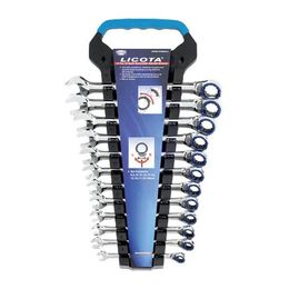 Boni-Shop® Ringratschenschlüssel Set, 12-teilig, 8-19mm, 72 Zähne, umschaltbar