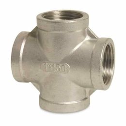 Edelstahlfitting, Gewindefitting Edelstahl, Kreuzst&uuml;ck 90&deg;, 3/8" IG, V4A Fitting