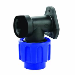 Cepex PP PE Rohr Verschraubung 90° Wandhalterung 25 x 3/4" IG
