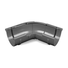 Regenrinne Eckstück Aussen, Einstellbarer Winkel (120° bis 145°), Graphit System 100