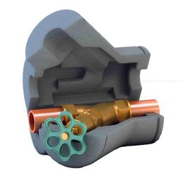 NMC Schr&auml;gsitzventil DN 25, Ventilisolierung, Armaturend&auml;mmung