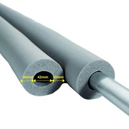 NMC Rohrisolierung Kautschuk, Isolierschlauch, 2m, &Oslash; 42mm x 40mm, 100% GEG D&auml;mmung