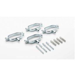 Boni-Shop&reg; Stockschrauben M8, Montagematerial, Ovalschellen, D&uuml;bel S10, DN20 DN25, Edelstahl