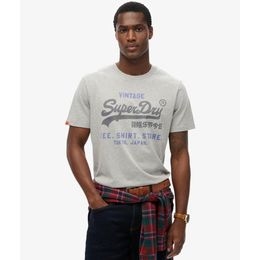 Superdry Herren Baumwolle Vintage Logo Heritage Relaxed T-Shirt, Grau - Gr&ouml;&szlig;e: M 10404055032119VV002