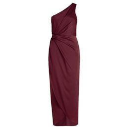 Vera Mont Abendkleid mit Raffung Damen Größe 40 dunkelrot Winterkleid