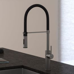 Kronenbach Lima Professional Einhebel Küchenarmatur mit schwenkbarem, flexiblen Auslauf, Handbrause mit 2 Strahlarten