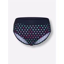 feel good Damen Bikini-Slip, marine-magenta-bedruckt, Gr&ouml;&szlig;e 52