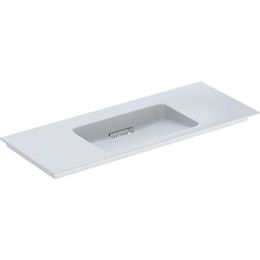 Geberit ONE Möbelwaschtisch 120 cm, Abgang horizontal, ohne Hahnloch, ohne Überlauf