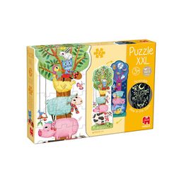 Jumbo 27tlg. Puzzle "Tag & Nacht" in Bunt - ab 3 Jahren - 13% | Gesellschaftsspiele
