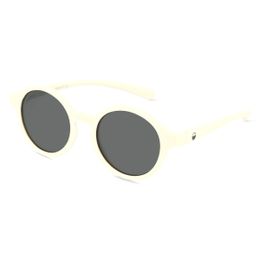 OKIDOKI SAMMY SUN LITTLE (3-5) | Kinder-Sonnenbrille | Fassung: Vollrand, Panto, Kunststoff, Wei&szlig; Matt | Glasfarbe: Grau