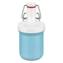 Koziol Flasche "Plopp to go mini" in Wei&szlig;/ Hellblau - 200 ml - 26% | Damen-outdoor-ausruestung