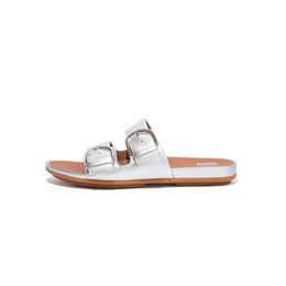 fitflop Leder-Pantoletten in Silber - 46% | Gr&ouml;&szlig;e 36 | Damen-pantoletten