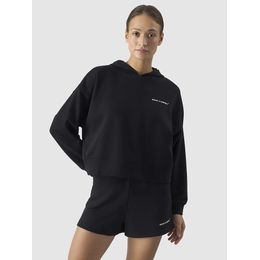 4F Hoodie in Schwarz - 64% | Größe M | Damen-sweatshirts-jacken