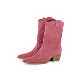 Evita GINEVRA Damen Cowboy Stiefel - Rauleder Rosa 40