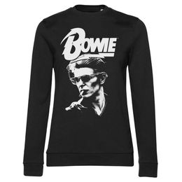 David Bowie Pullover "Smoking Portrait Girly Sweatshirt" in Schwarz | Gr.: XL