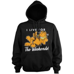 GARFIELD Hoodie "Live For The Weekend Big Tall Hoodie" in Schwarz | Gr.: 3XL
