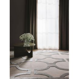 benuta Finest Kurzflor Teppich Maxim Cream/Grau 200x300 cm - Moderner Kurzflor-Teppich f&uuml;r Wohnzimmer