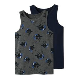 name it Unterhemd 'NKMTANK' Jungen Gr&ouml;&szlig;e 86 blau / navy / dunkelgrau / wei&szlig;